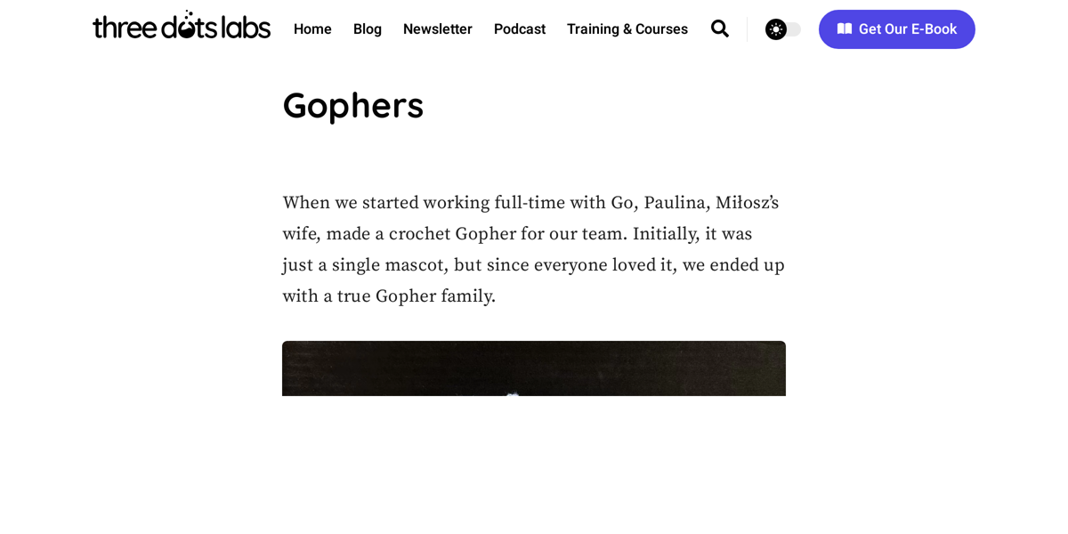 Gophers | Three Dots Labs blog