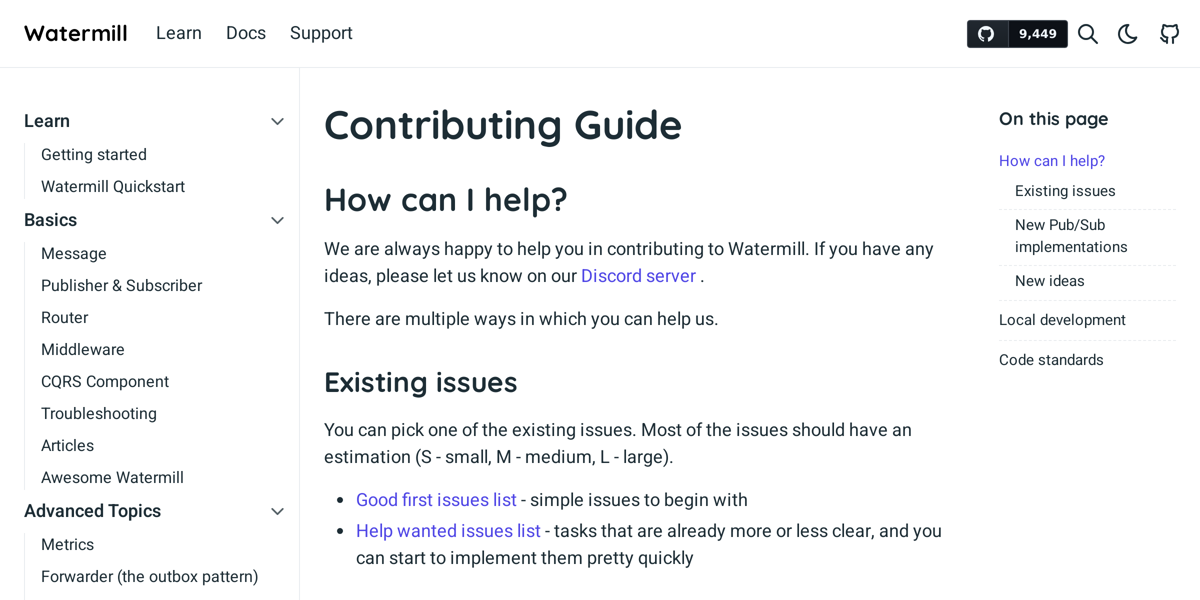 Contributing Guide | Watermill | Event-Driven in Go
