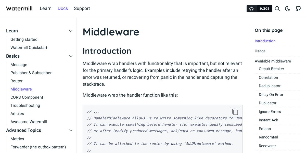 Middleware | Watermill | Event-Driven in Go