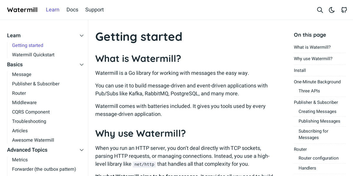Getting started | Watermill | Event-Driven in Go