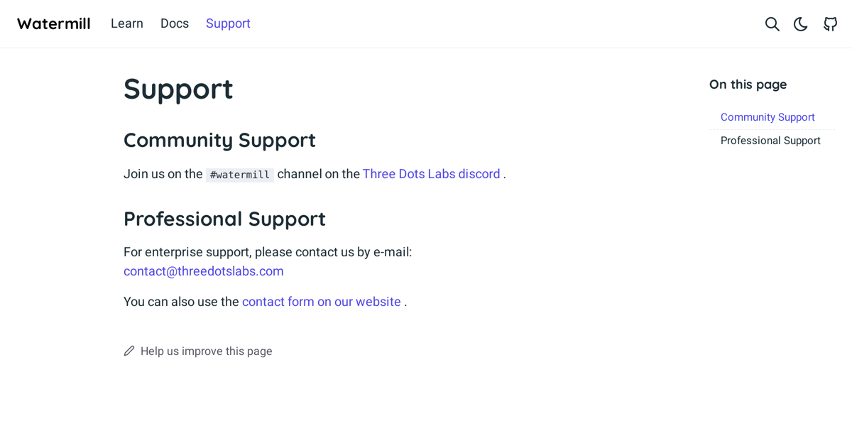 Support | Watermill | Event-Driven in Go